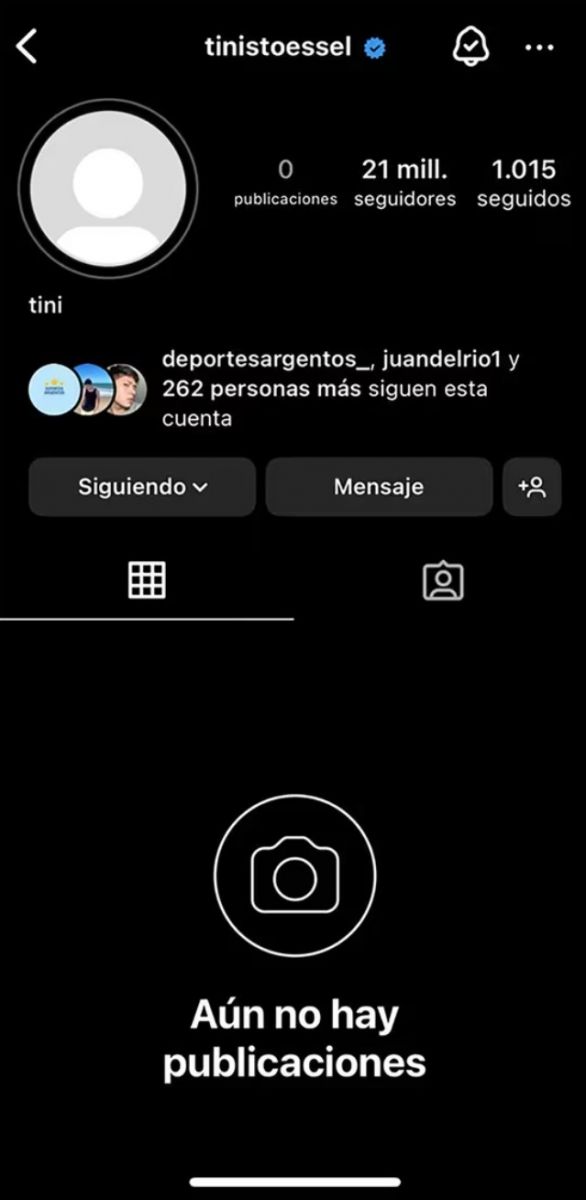 La Misteriosa Foto Que Compartió Tini Stoessel En Su Instagram Que